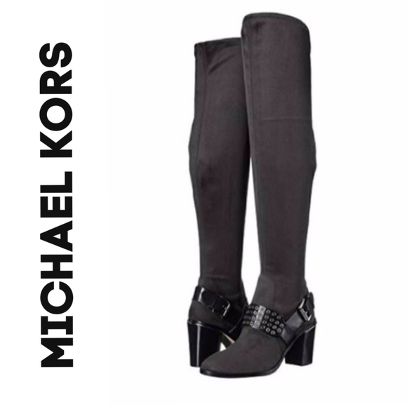 Michael Kors | Shoes | Michael Kors Brody Dark Charcoal Grey Suede Over ...